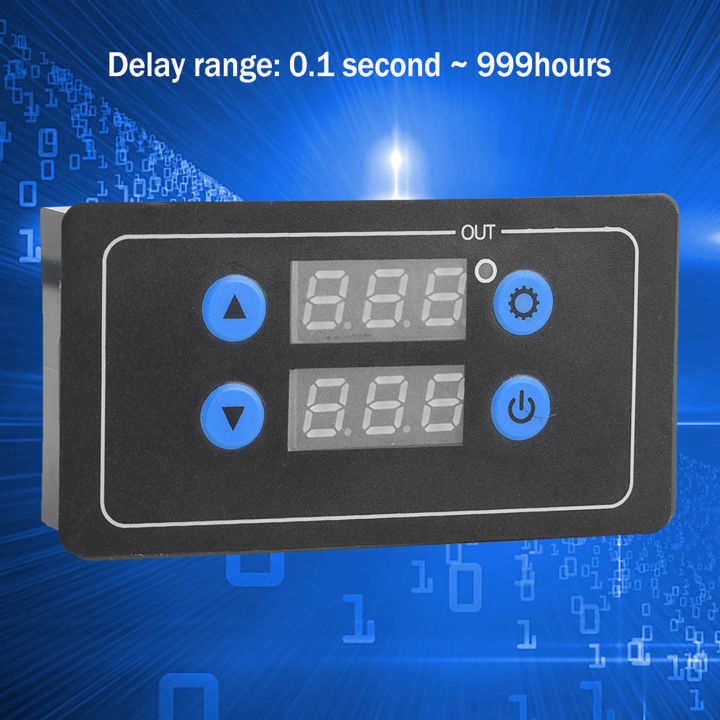Timing Relay Repeat 0.1Sec - 999 Hours Time Delay Cycle Timer Relay ON-OFF Control String Lights ...