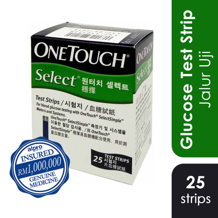OneTouch Select Glucose Test Strip 25s | Lazada