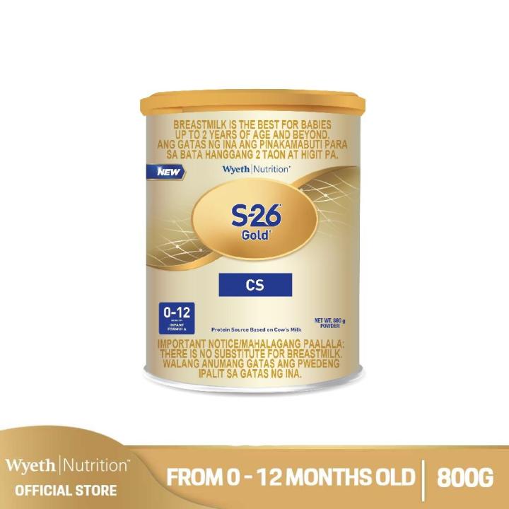 Wyeth® S-26 CS GOLD® 1 Can 800g | Lazada PH