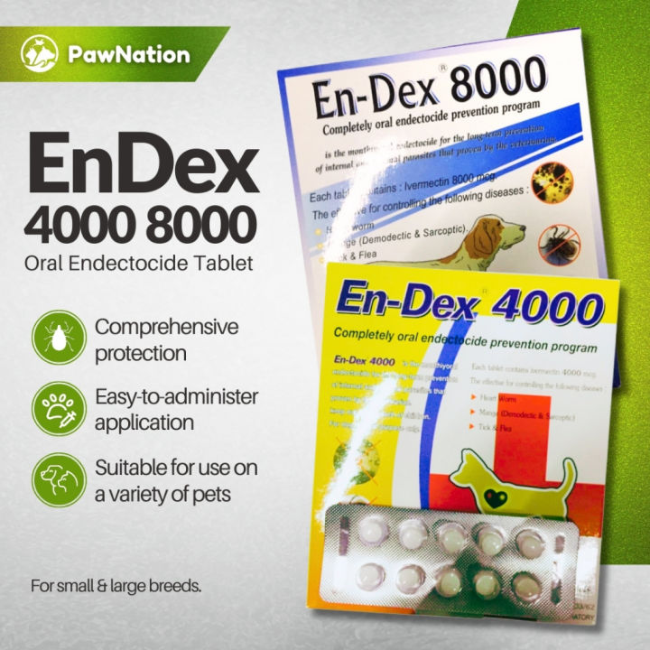 Pawnation Endex 4000 and 8000 Anti Ticks, Fleas, and Mange Pet ...