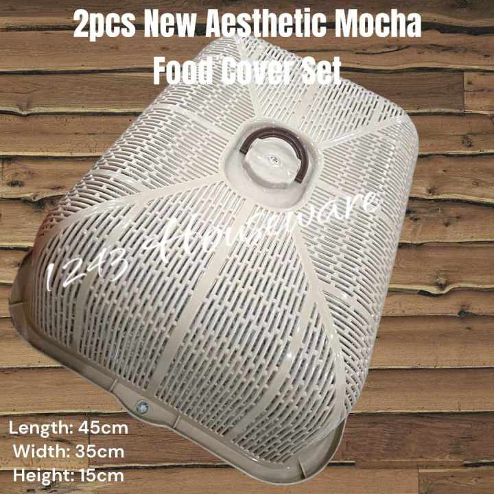2pcs Aesthetic Rectangular / Round Mocha Food Cover Set | Lazada PH