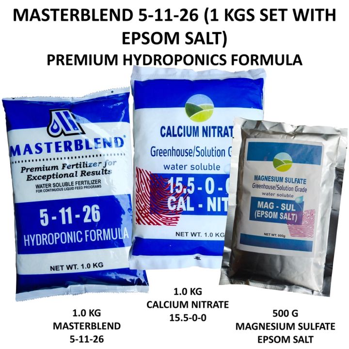 Masterblend 5-11-26 Hydroponics Formula (1KG SET) 1 KG Masterblend, 1 ...