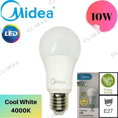 Midea Led Bulb A60 10W 810Lm E27 Cool White - 4000K | Lazada