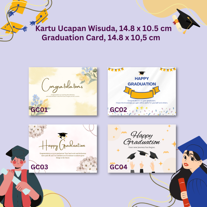 Graduation card /kartu ucapan kelulusan /kartu ucapan wisuda | Lazada ...