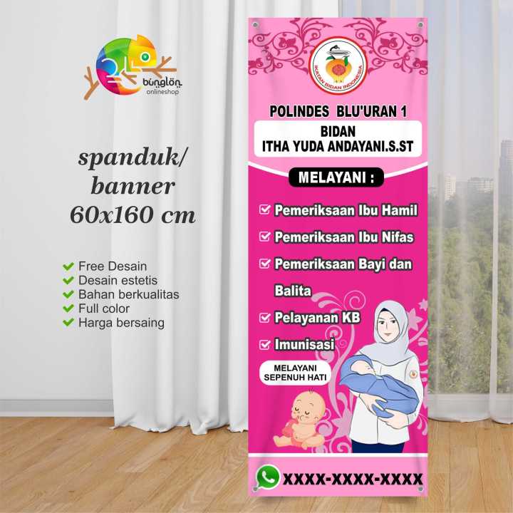 Spanduk Banner 60x160 Polindes Bidan Custom Desain | Lazada Indonesia