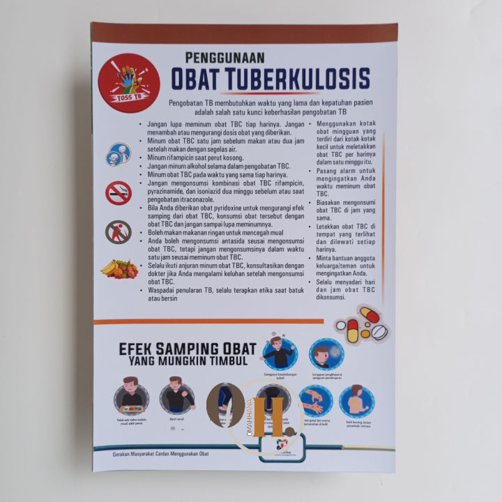 Poster Cara Penggunaan Obat Tuberkulosis - Poster TBC - Poster ...