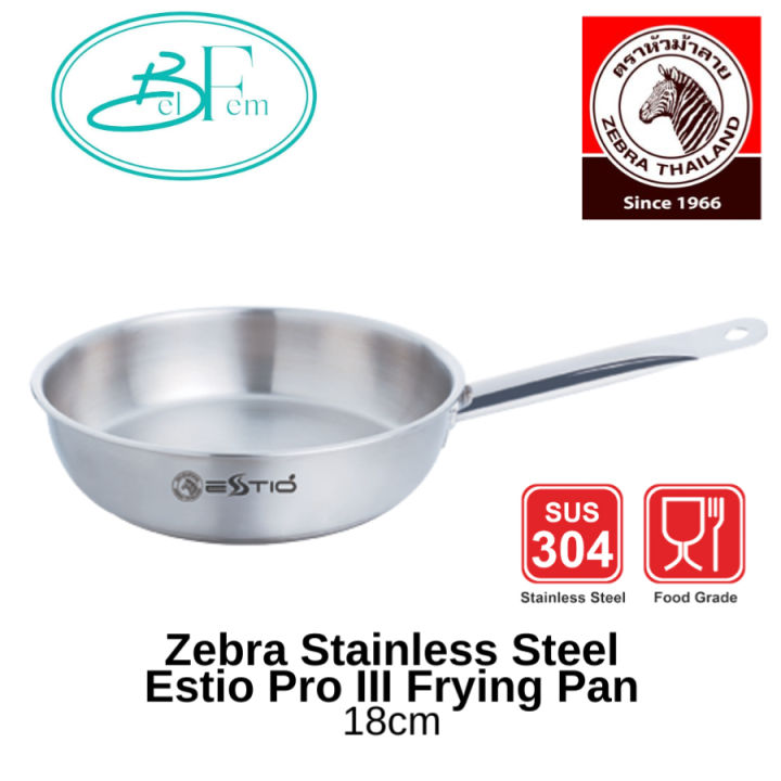 Zebra Stainless Steel Estio Pro III Frying Pan 18cm | Lazada Singapore