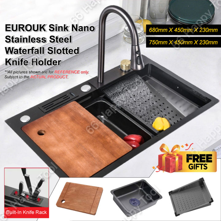 [6845/7545] EUROUK Kitchen Bar Sink Nano Stainless Steel SUS304 ...