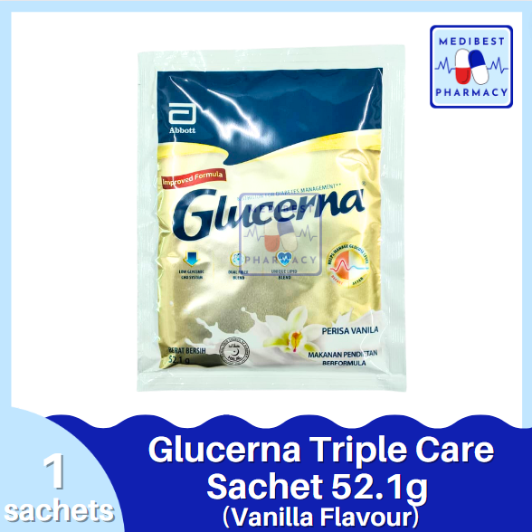 Glucerna Triple Care Sachet 52.1g (Vanilla Flavour) 1 sachet | Lazada