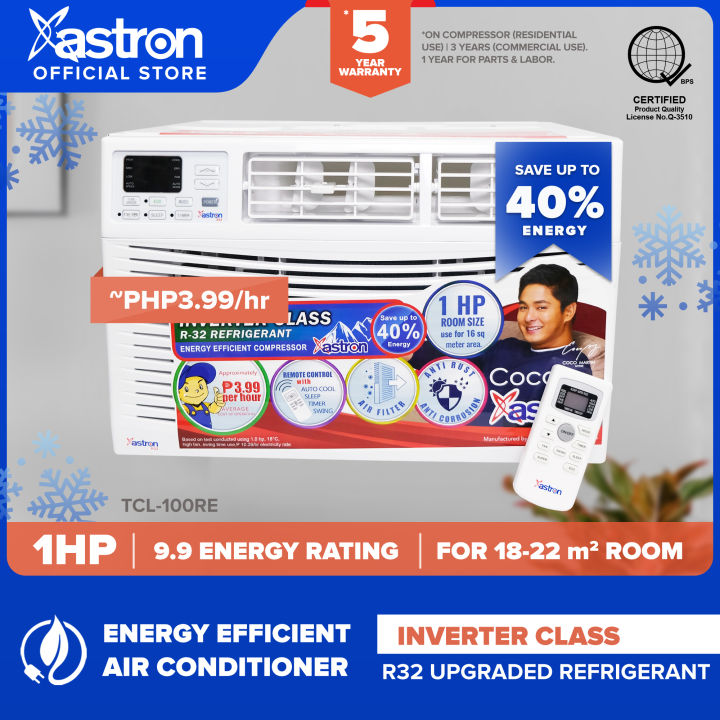 Astron 1HP Inverter Class Window Type Aircon - TCL100RE | Remote ...