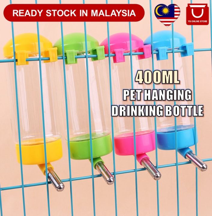 Pet Water Bottle Hanging No Drip Kucing Air Bekas Minum Botol Auto ...