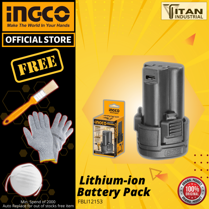 INGCO Battery Cordless Battery 12v (Li-ion Battery) • Tm ss | Lazada PH
