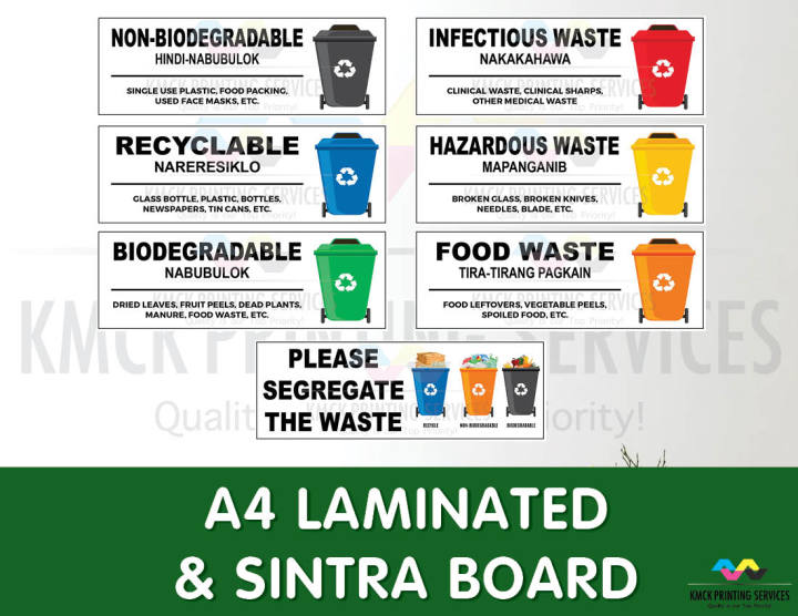 Garbage Bin Signs/Labels, Waste Disposal Segregation Sign/Labels ... Garbage Bin Signs/Labels, Waste Disposal Segregation Sign/Labels ...