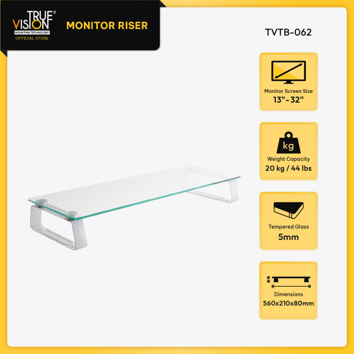 True Vision Tempered Glass Universal Monitor Riser - TVTB-062 | Lazada PH