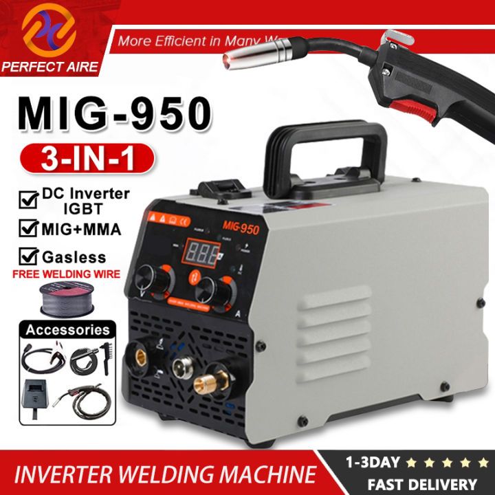 MIG Welding Machine Gasless MIG/MMA 2IN1 Portable Inverter IGBT DC ARC ...