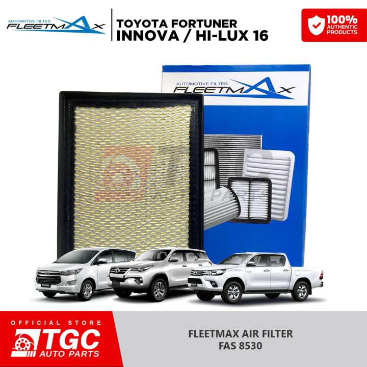 Fleetmax Air Filter / Air Cleaner Toyota Innova Fortuner Hilux 2016 2020 FAS8530 1pc | Lazada PH