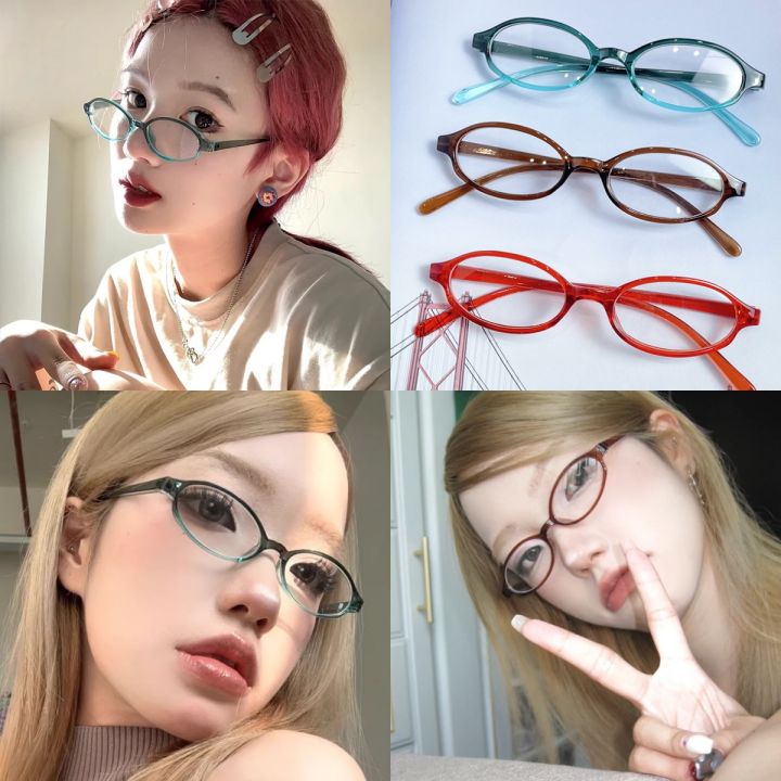 🌸Y2K Vintage Nhật Bản và Hàn Quốc khung nhỏ kính cho phụ nữ Ins Âu Mỹ ...