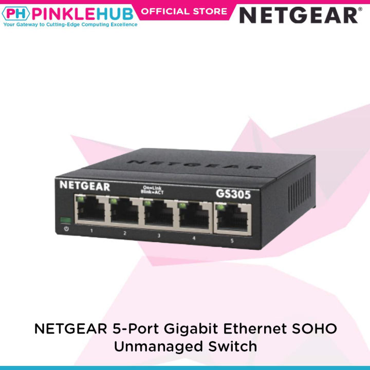 PinkleHub | NETGEAR 5 Port POE Gigabit Switch High Power POE+ (GS305 ... PinkleHub | NETGEAR 5 Port POE Gigabit Switch High Power POE+ (GS305 ...