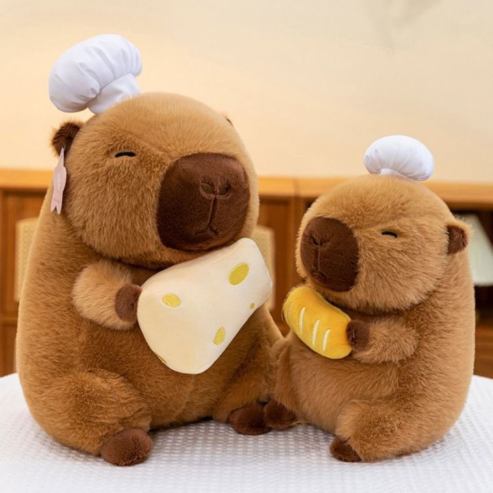 TIEJIN Bread Capybara Plush Doll Pot Shovel Baking Capybara Plush Toy Cute Cheese Capibara ...