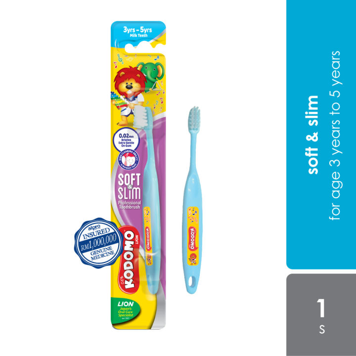 Kodomo Soft & Slim Toothbrush (Milk Teeth) | Suitable for Kids 3 Years ...