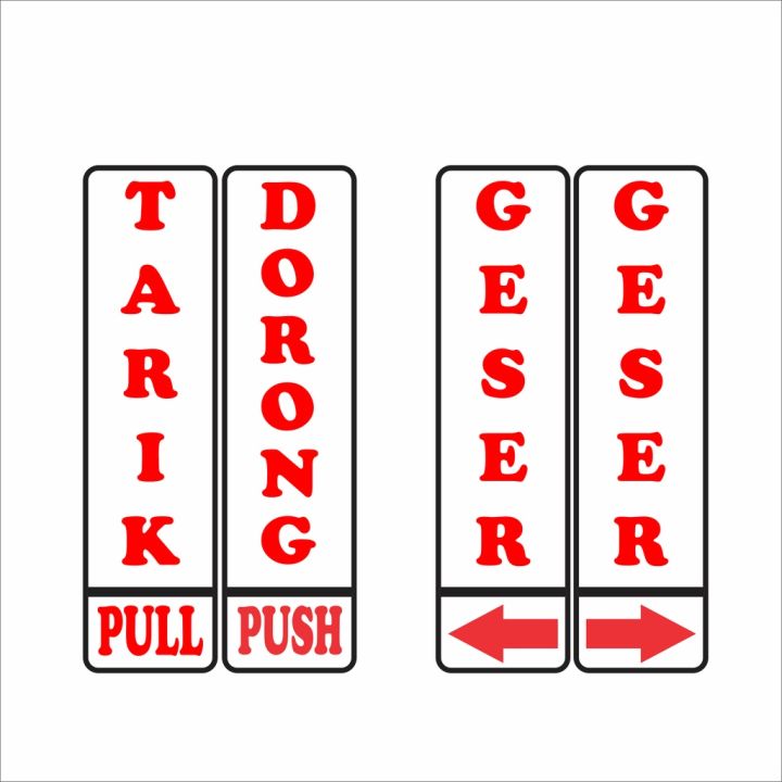 STIKER TARIK DORONG - STICKER GESER - STICKER PINTU TOKO TARIK DORONG ...