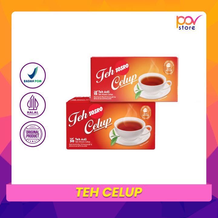 Teh Celup Sosro - Teh Celup Cap Botol Hijau - Teh Celup Poci - Teh ...