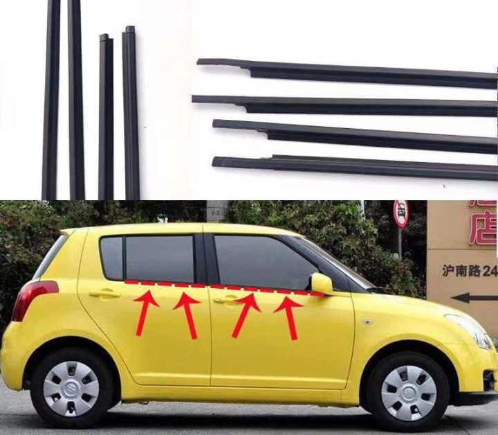 4PCS For Suzuki SWIFT 2005-2009 2010 -2013 Car Outside Window Moulding ...