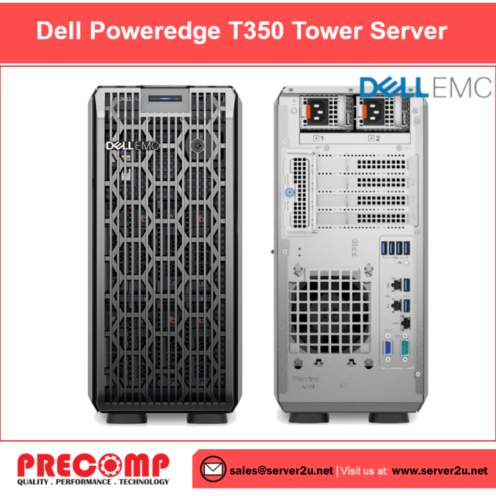 Dell PowerEdge T350 Tower Server (E-2324G.8GB.600GB) (T350-E2324G) | Lazada