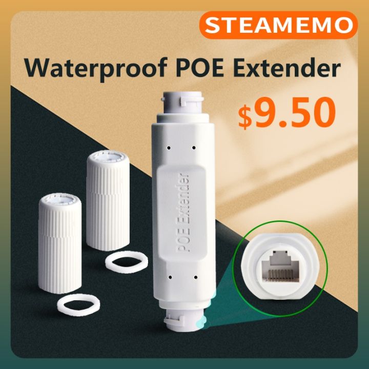 Oggfphs STEAMEMO POE Extender Outdoor Waterproof 100Mbps POE Switch Two ...