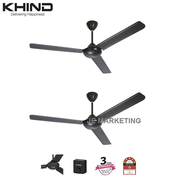 KHIND CEILING FAN BLACK CF613/ CF615B X 2 SETS IN 1 PACK | Lazada