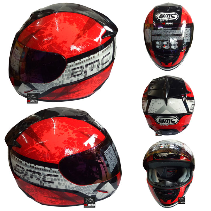 Helm BMC BLADE FULL FACE Red White / Helm BMC / Helm SNI / Helm Full ...