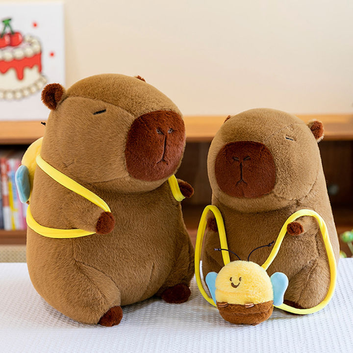 FunFactory 30 40cm Cute Bee Capybara Plush Toy Fluffy Soft Capybara ...