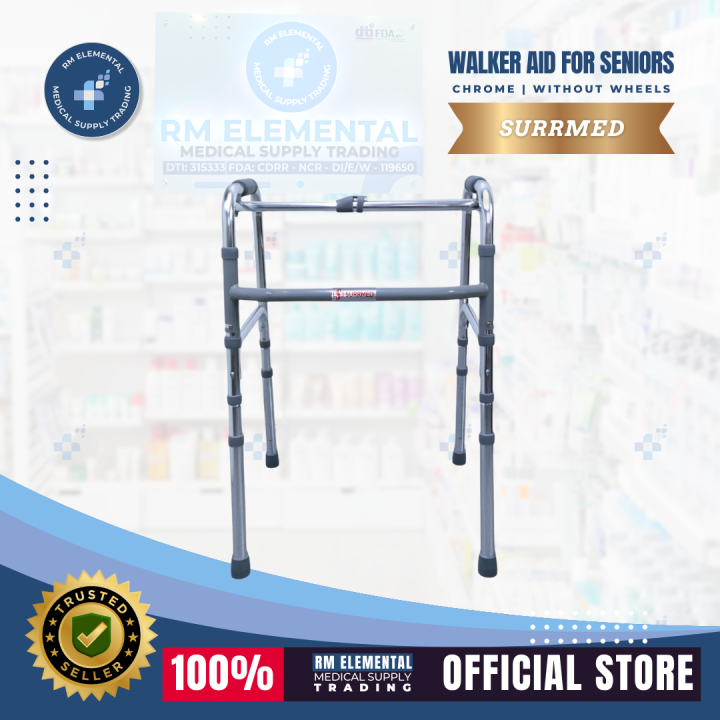 SURRMED CHROME WALKER WITHOUT WHEELS ( CLASS A ) | Lazada PH
