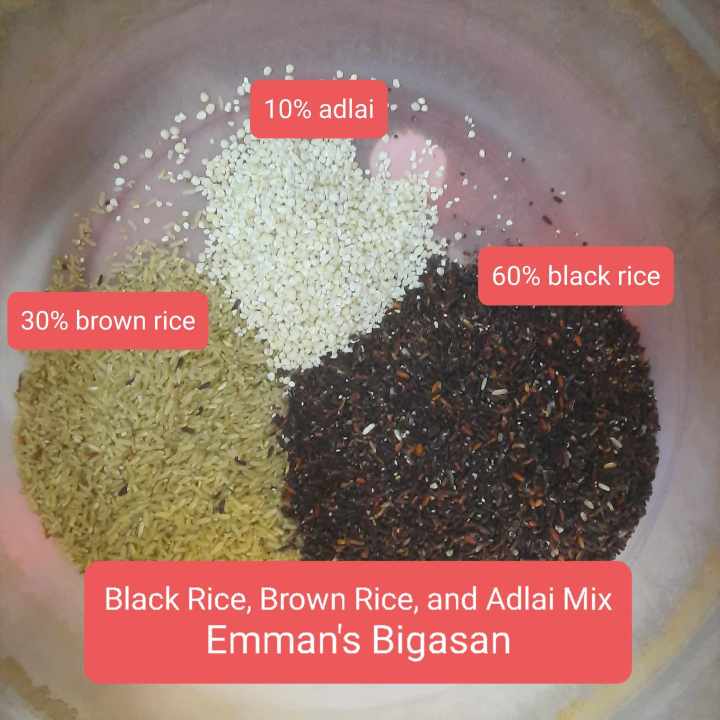 UNPOLISHED BLACK & BROWN RICE WITH ADLAI MIX [Emman's Bigasan] | Lazada PH