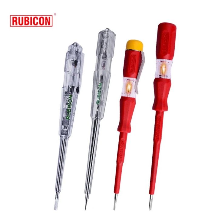 【Direct-sales】 Rubicon Tool Voltage Tester Pen 150v~250v With Lde Power ...