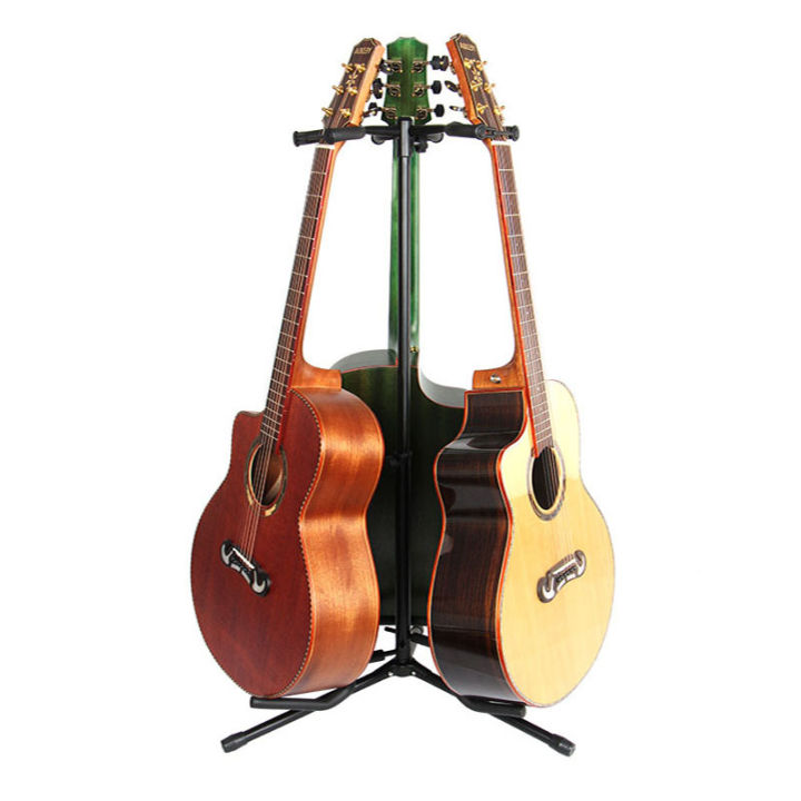 Vertical guitar stand can hold 3 guitars, folk guitar stands and a ...