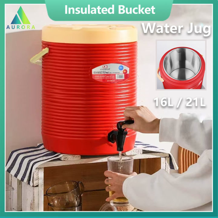 Water Jug With Faucet Water Cooler Jag Insulated Ice Milk Tea Bucket ...