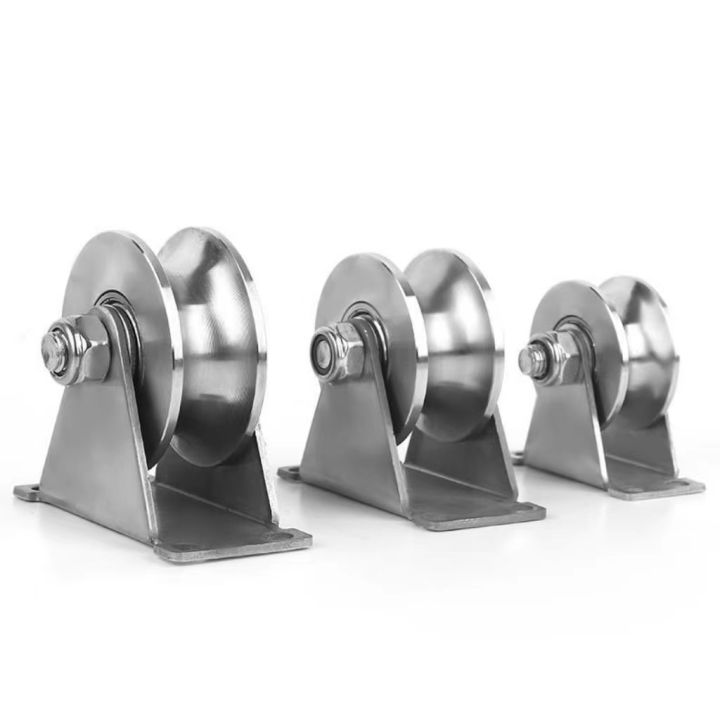 304 Stainless Steel Sliding Gate Roller Wheel U Groove V Groove Track ...