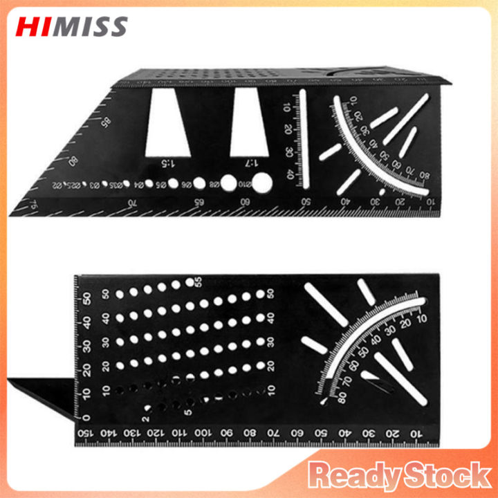 HIMISS Multi-functional 45/90 Degree Angle Ruler Precisie Woodworking ...