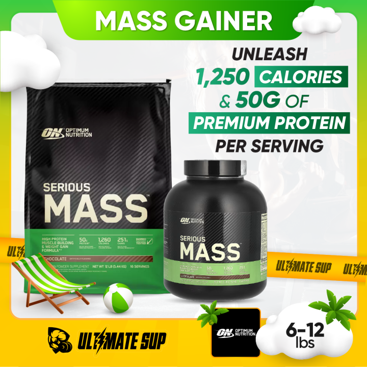 Optimum Nutrition Serious Mass Gainer, 6lbs/12lbs, 1250 kcal | Lazada ...