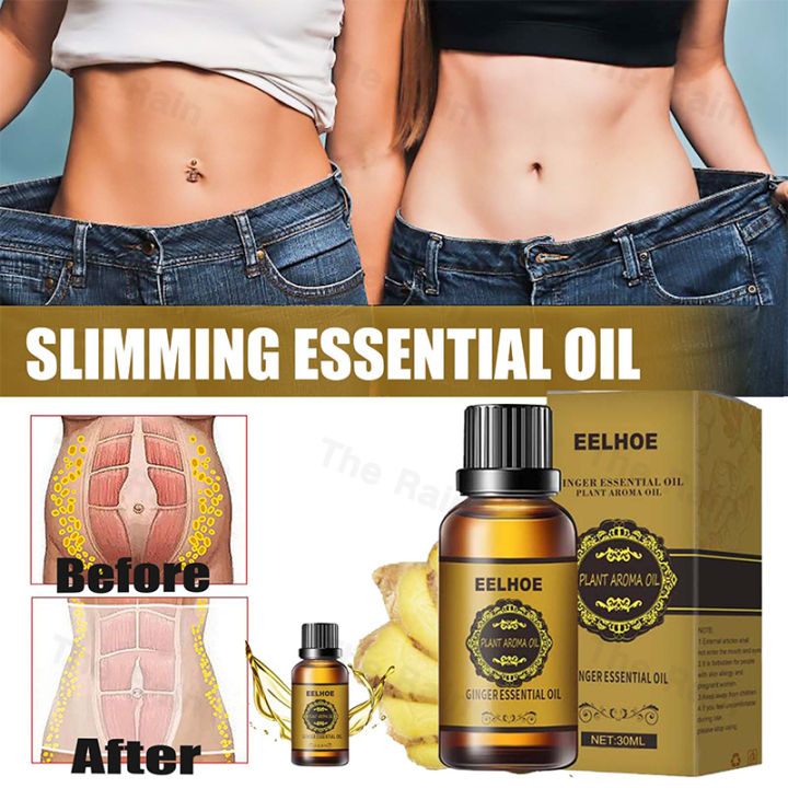 30ML Detoxification Essential Oil Ginger Slimming Essential Oil Firming and Slimming Massage Oil ...