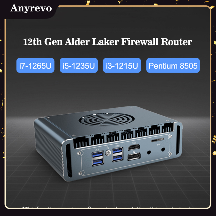 Fan Mini PC Alder Lake 12th Intel Core i7 1265U i5-1235U Pentium Gold ...