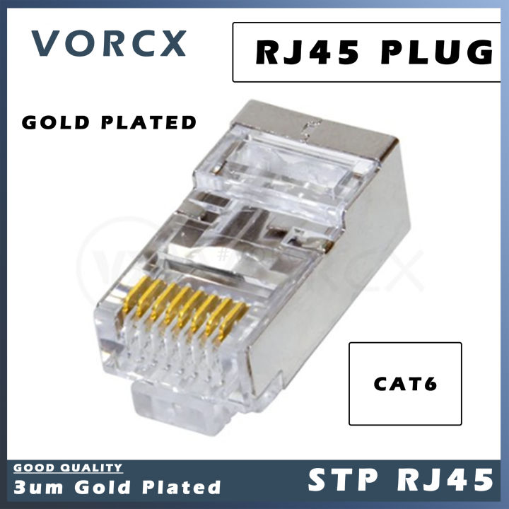 MP3 Shielded CAT6 STP RJ45 Modular Plug Connector 3u Gold Plated | Lazada