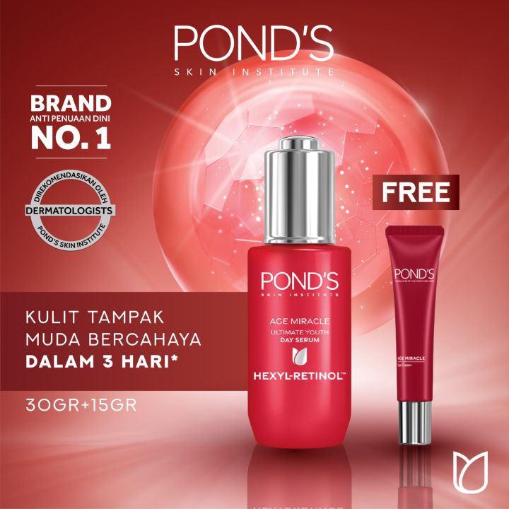 Ponds Age Miracle Ultimate Youth Retinol & Niacinamide Anti Aging Serum ...