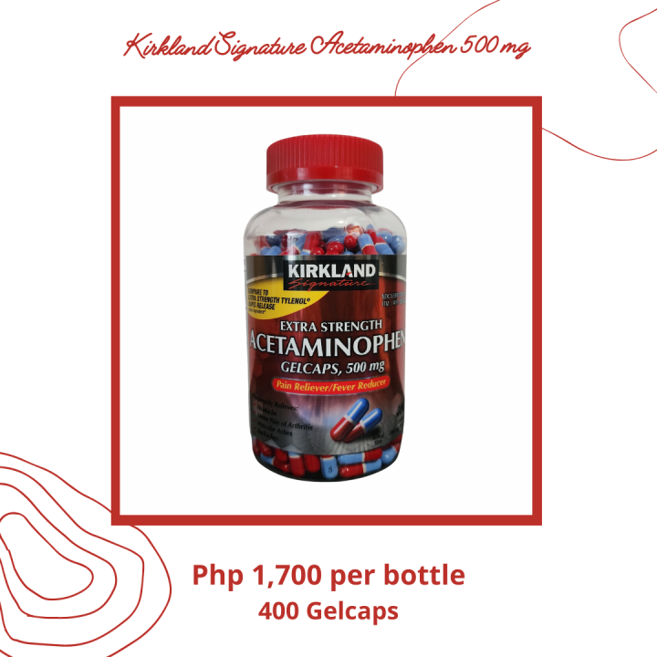 (Exp Date: JULY 2026) Kirkland Signature Acetaminophen 500 mg | Lazada PH