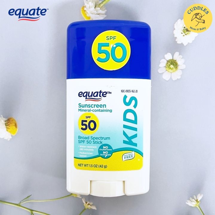 (Equate) Kids Sunscreen Mineral-containing Broad Spectrum SPF 50 Stick ...