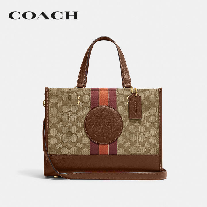 COACH กระเป๋าถือรุ่น Dempsey Carryall In Signature Jacquard With Stripe ...