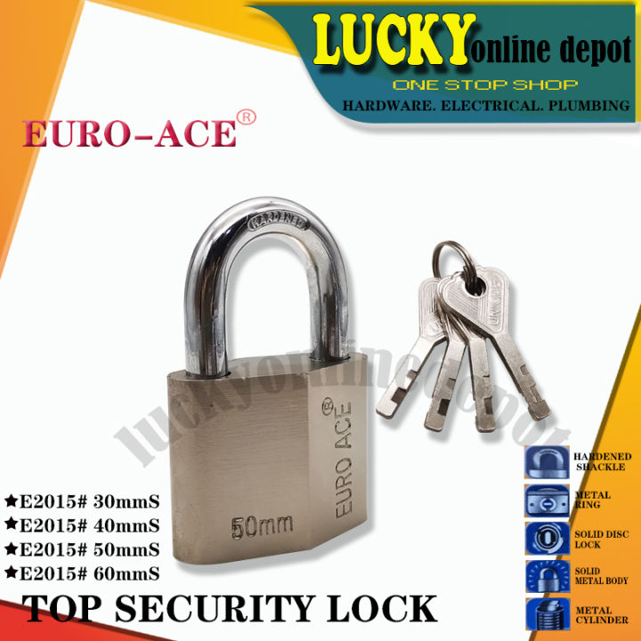 E-2015 EURO-ACE TOP SECURITY SHORT PADLOCK | Lazada PH
