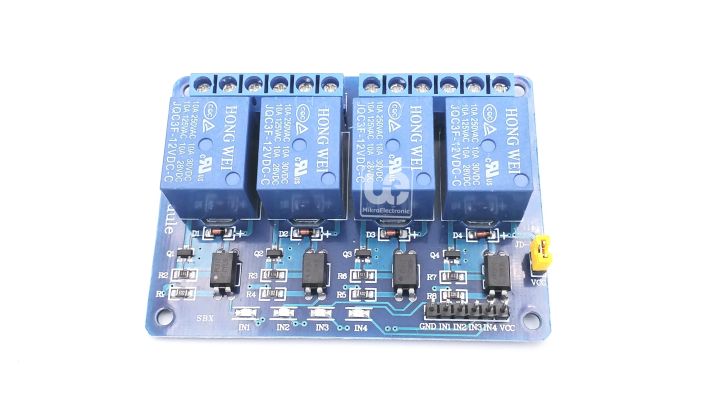 12V 4 Channel Relay Module With optocoupler For PIC AVR DSP ARM Arduino รีเลย์ 4ch | Lazada.co.th