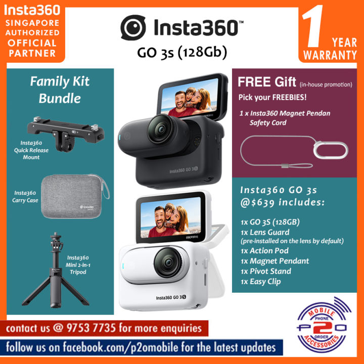 Insta360 GO 3S (128GB) Family Kit Bundle | Lazada Singapore